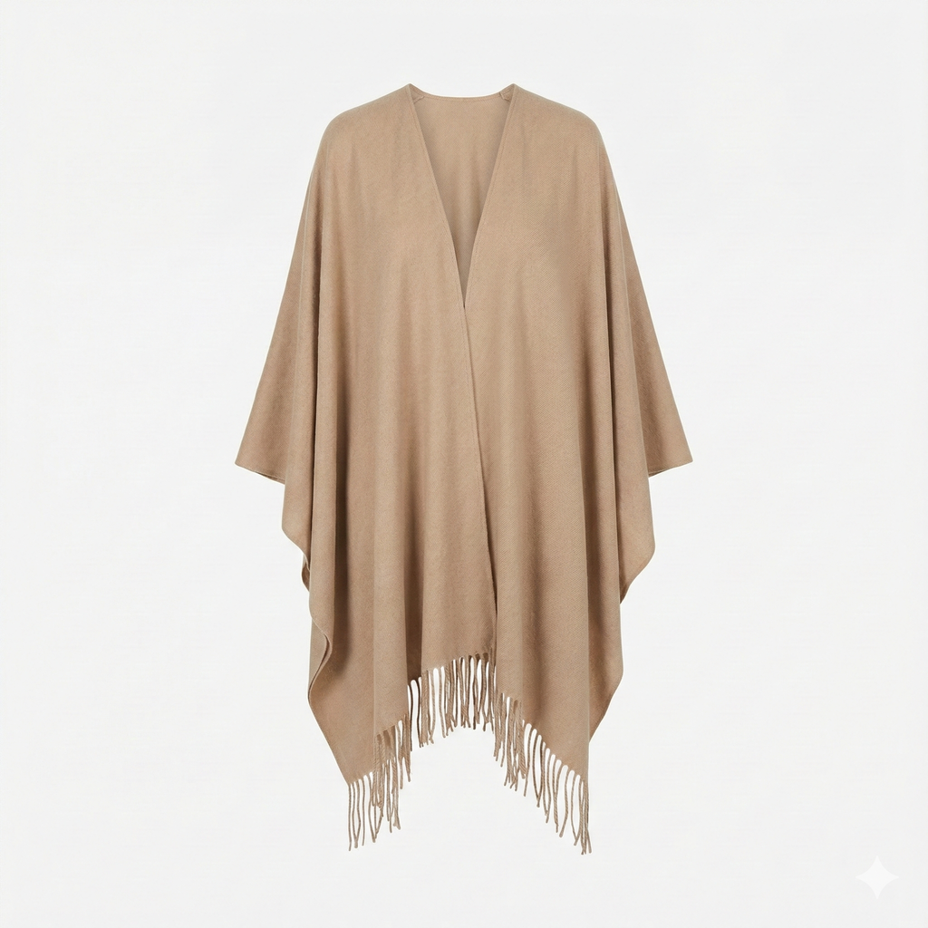 Poncho baby alpaca Beige | Artesanal Andino | Etno Alpaca Peru