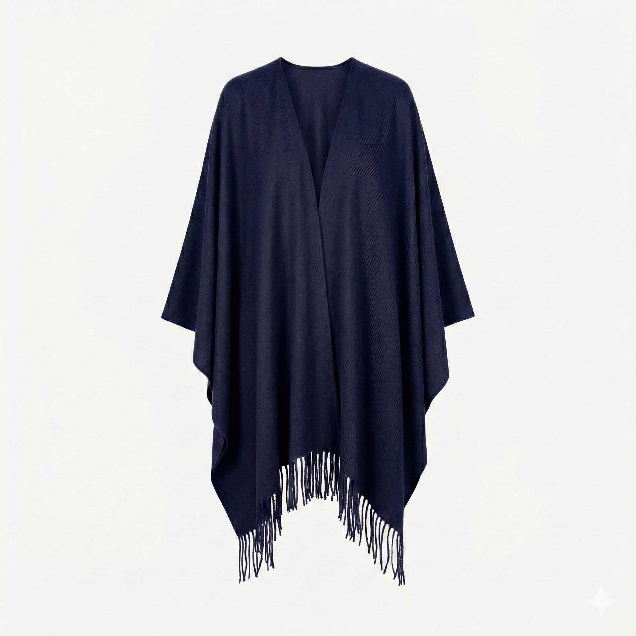 Poncho Azul Navy Samay en Baby Alpaca | Calma y Elegancia Atemporal ...